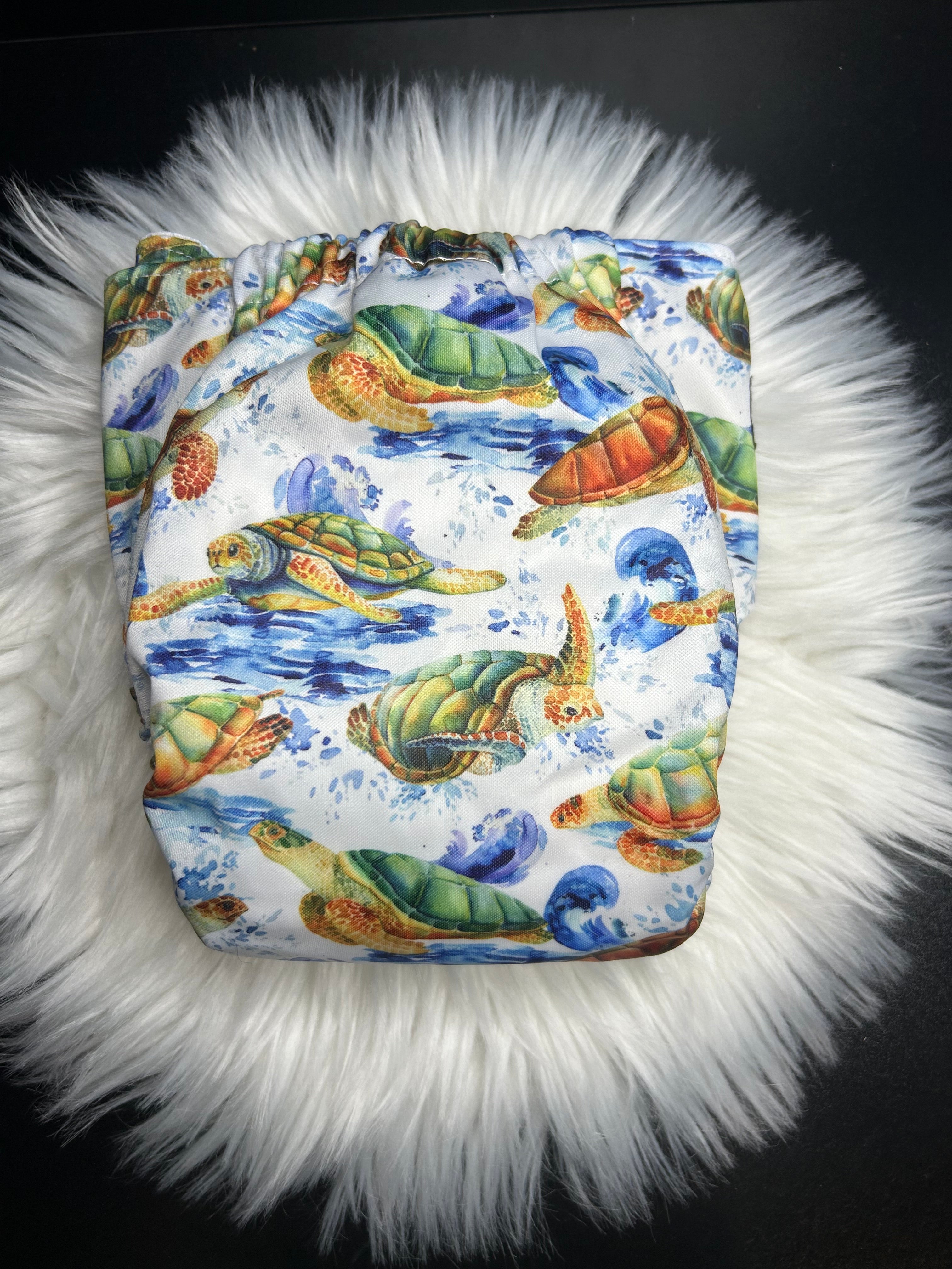 One Size Pocket "Turtles"-In Stock – Sweet Cheeks Diaper
