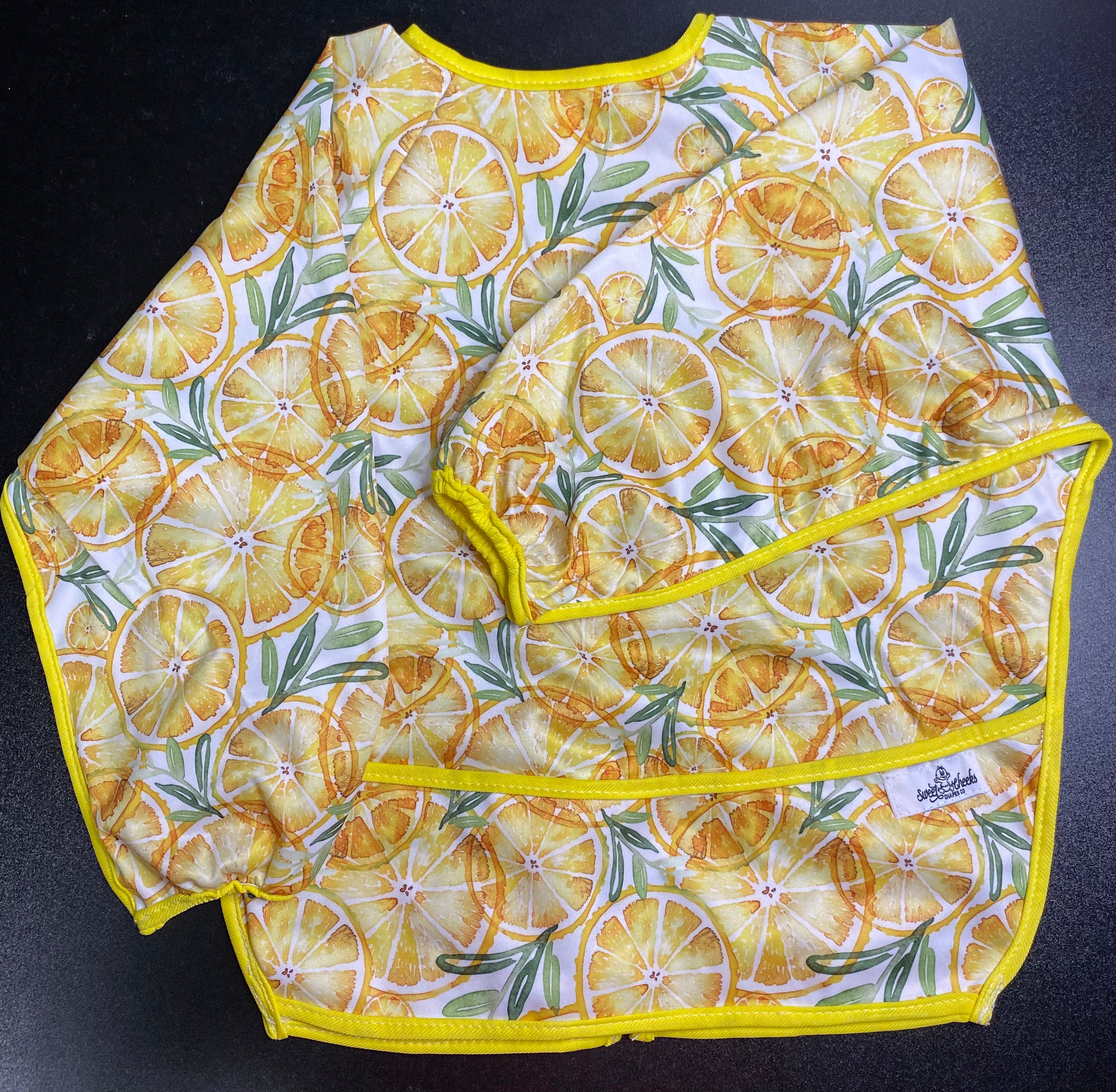"Lemons" Full Body Bib-In Stock – Sweet Cheeks Diaper