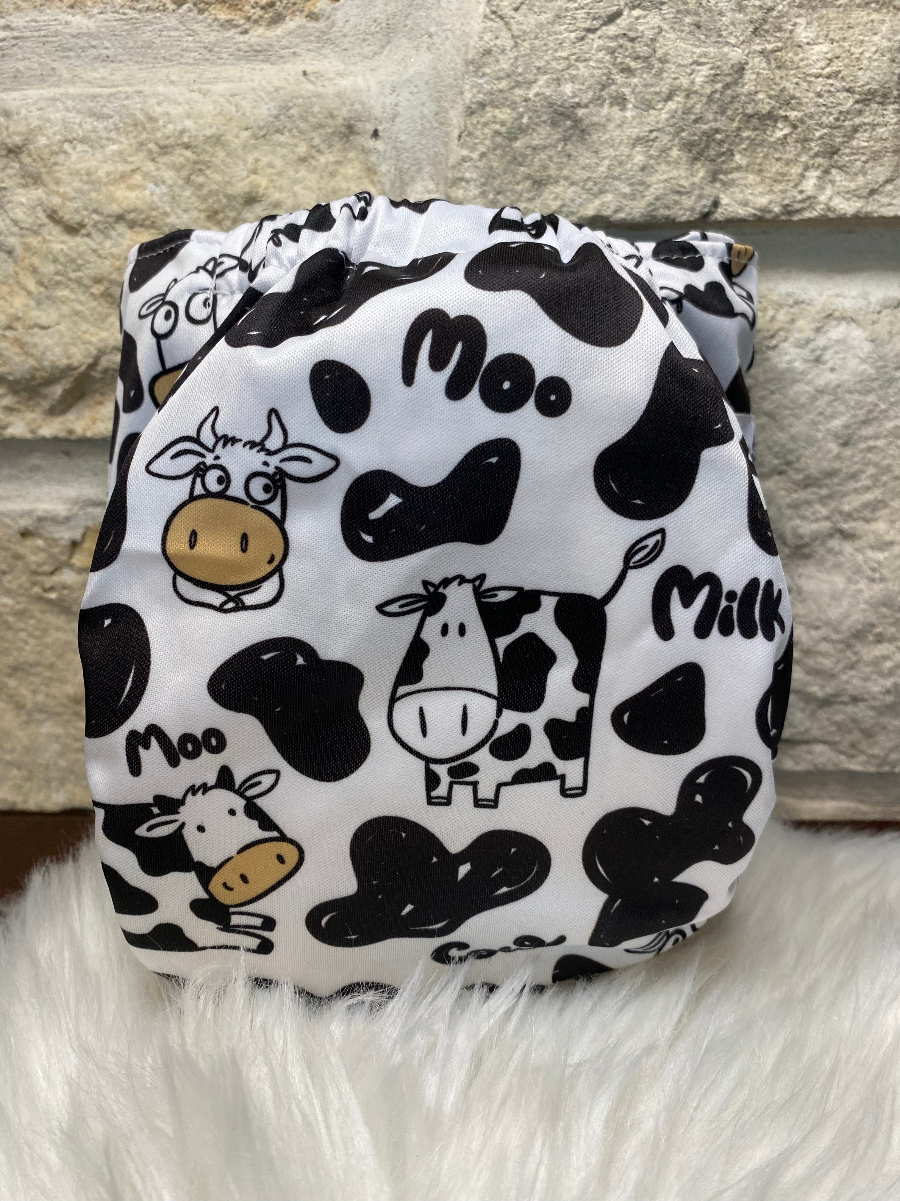 One Size Pocket "Moo Cow"-In Stock – Sweet Cheeks Diaper