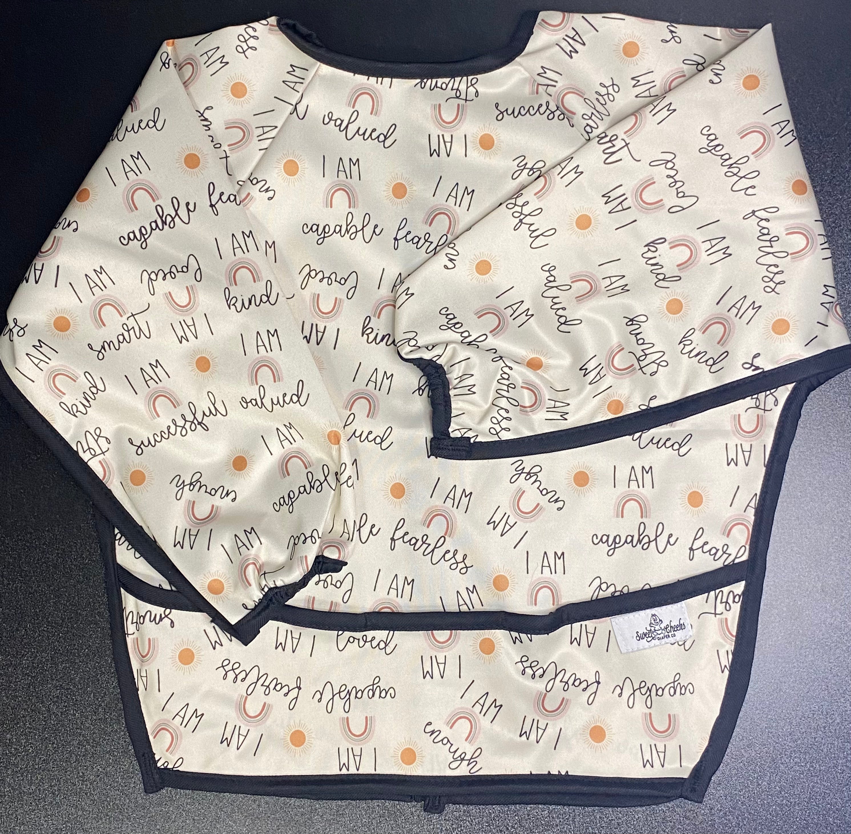 "Affirmations" Full Body Bib-In Stock – Sweet Cheeks Diaper