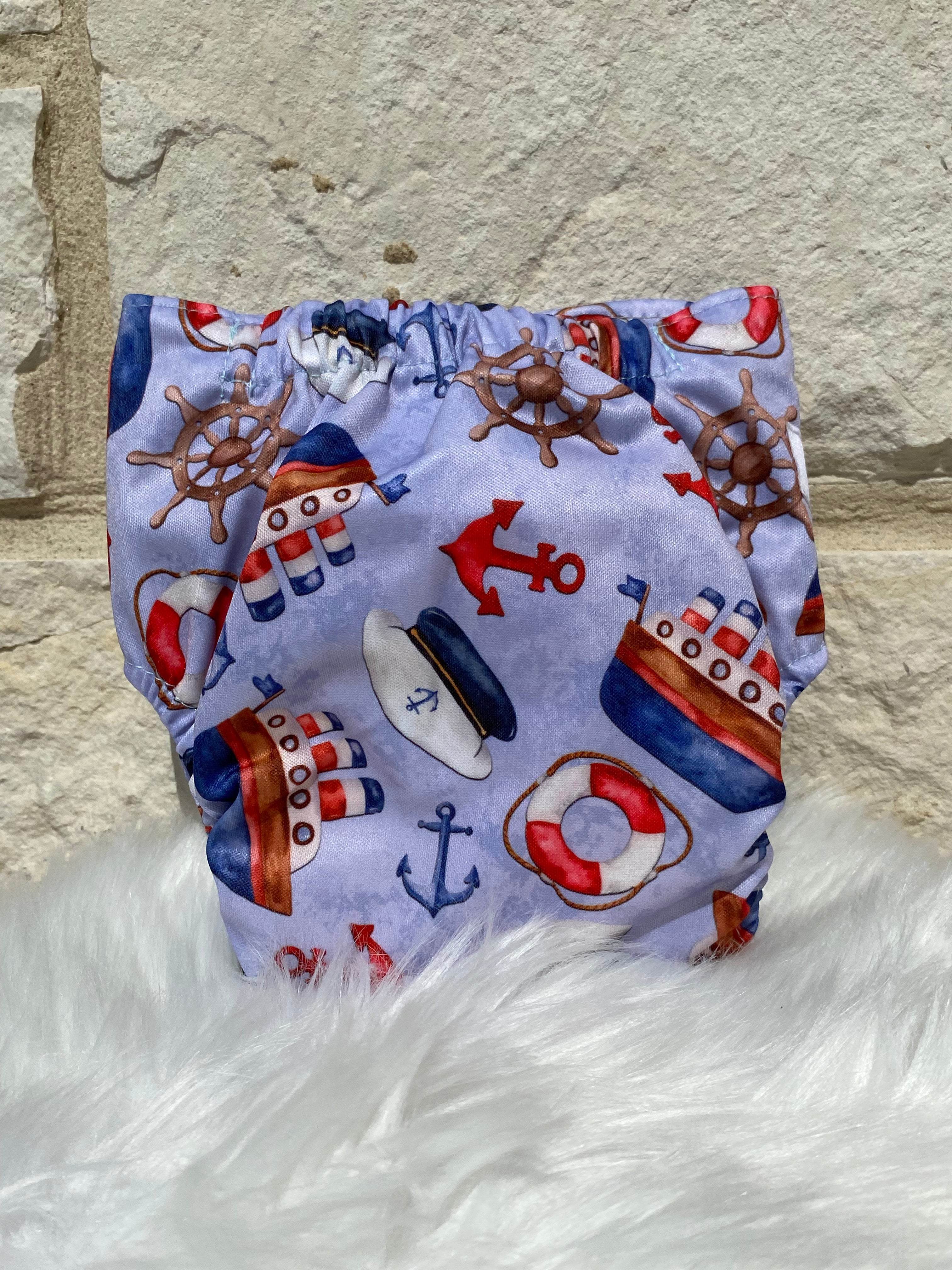 AIO Newborn "Nautical"-In Stock – Sweet Cheeks Diaper