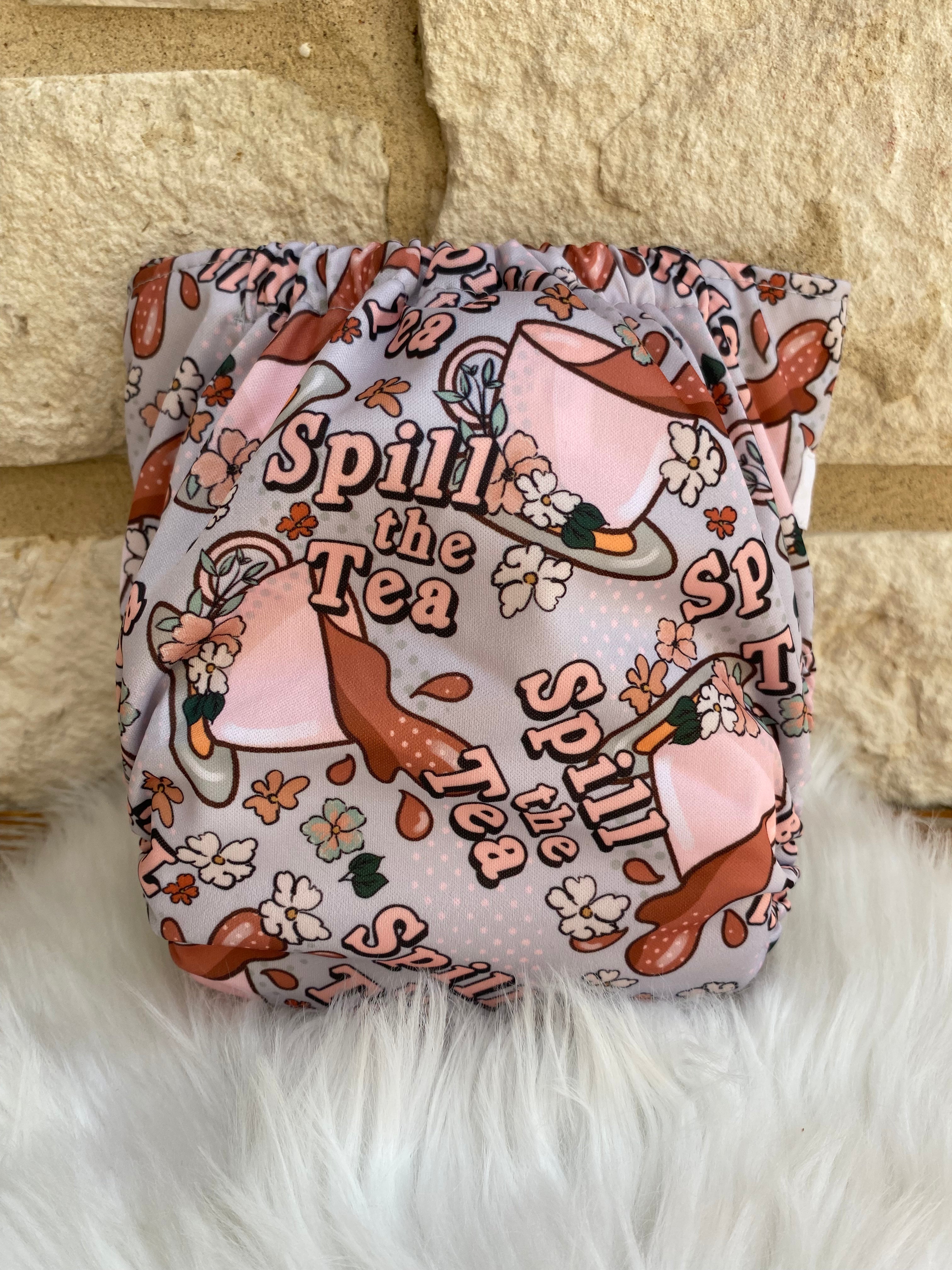 One Size Pocket "Spill The Tea"-In Stock – Sweet Cheeks Diaper