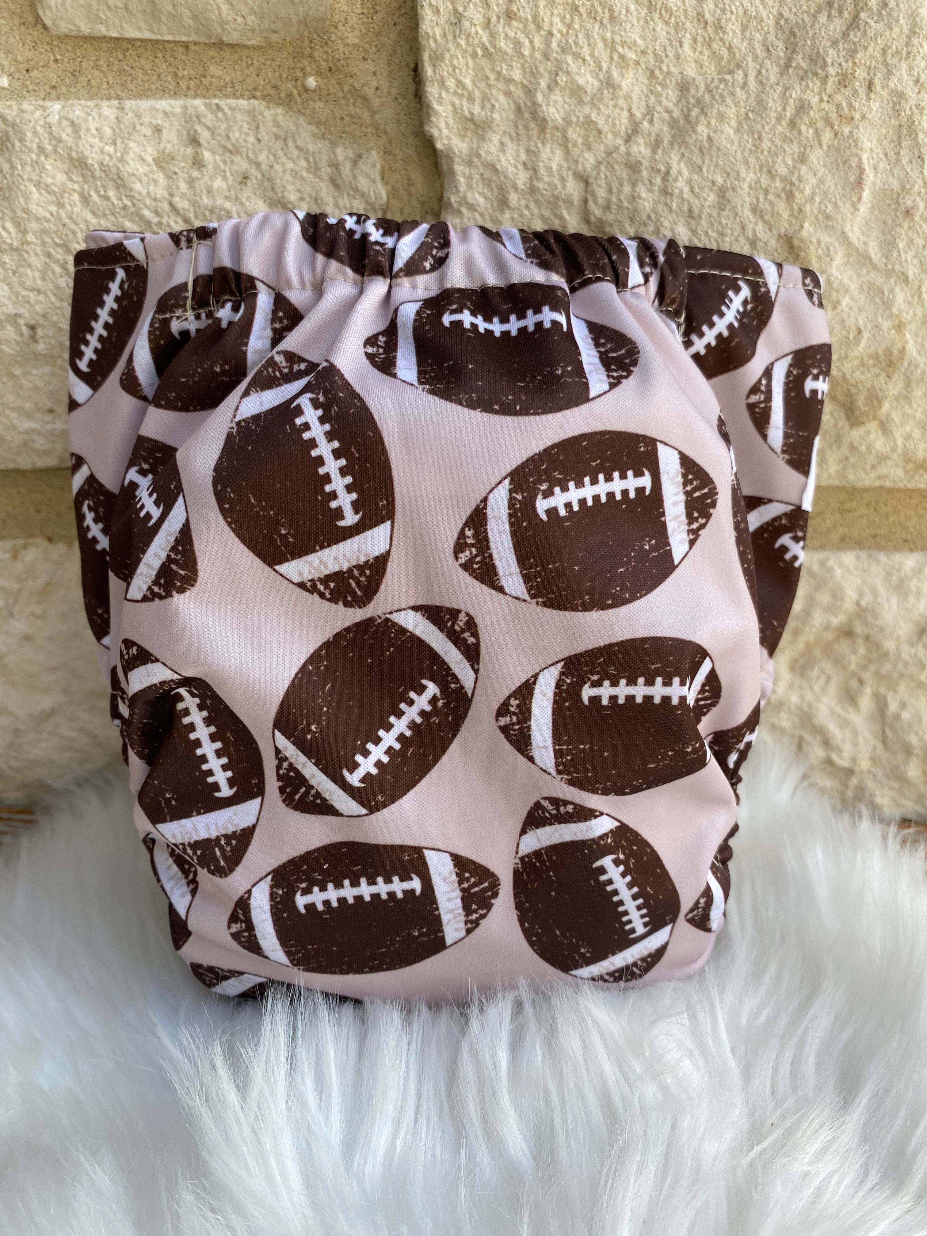 Cover "Footballs"-In Stock – Sweet Cheeks Diaper